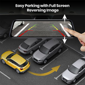 V5 Pro 1080P Rear View Mirror Dash Cam Front and Rear with GPS for Car ...